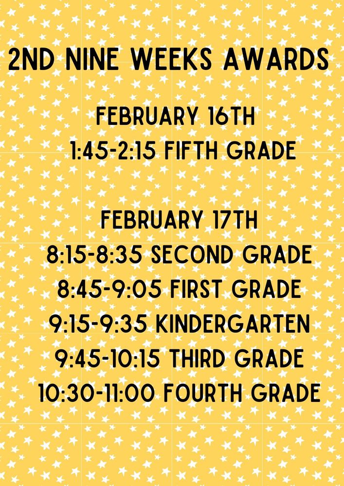 2nd Nine Weeks Awards | E. M. Holt Elementary School
