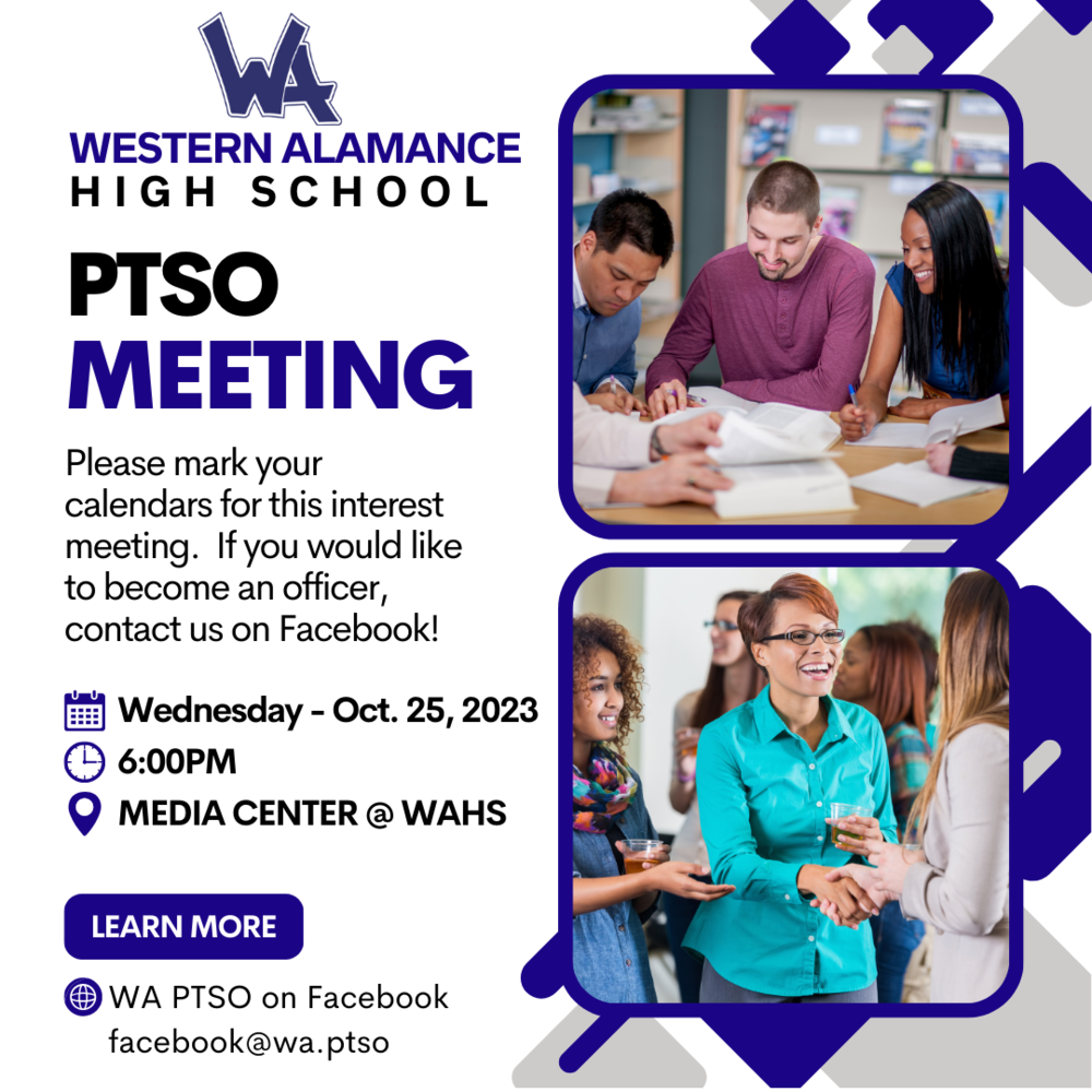 PTSO Meeting | Western Alamance High School