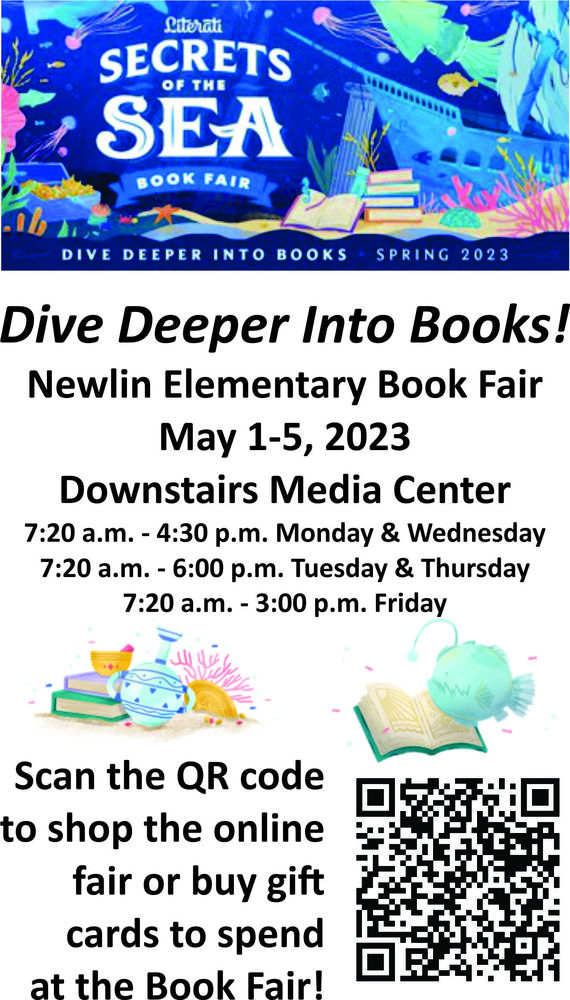 Book Fair Coming Soon | Harvey R. Newlin Elementary School