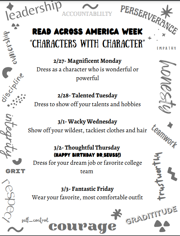 Feb. 27th-March 3rd-Read Across America Week: Characters With Character ...