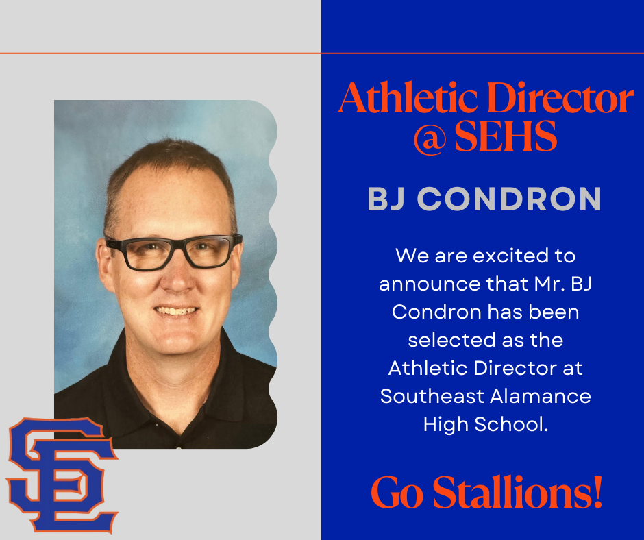 BJ Condron named Athletic Director at SEHS | Southeast Alamance High School