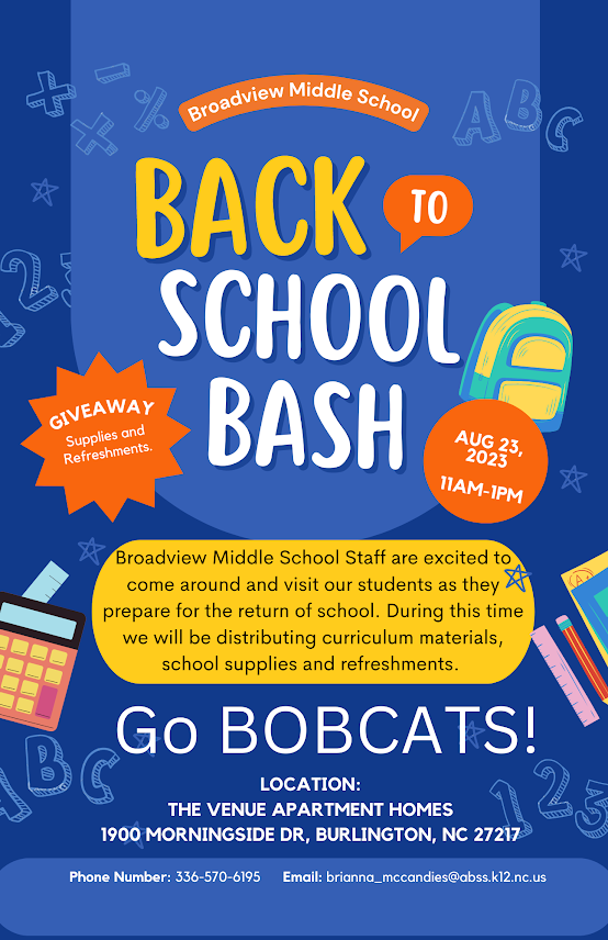 Back to School Bash | Broadview Middle School